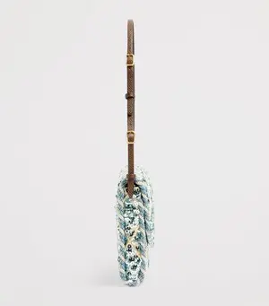 Valentino Garavani Sequined Shoulder Bag - Blue