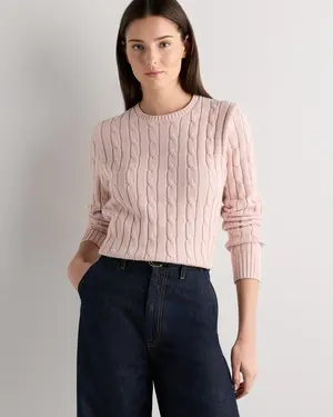 Quince QUINCE Organic Cotton Sweater Shell Pink