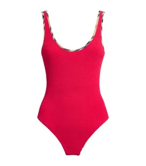 BURBERRY X HUNZA G Hunza G X Burberry Faye One-piece Swimsuit - Red