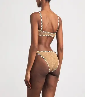 BURBERRY X HUNZA G Hunza G X Burberry Checked Trim Bikini