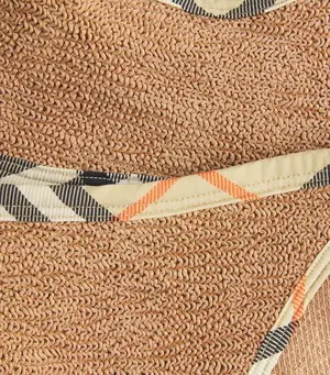 BURBERRY X HUNZA G Hunza G X Burberry Checked Trim Bikini