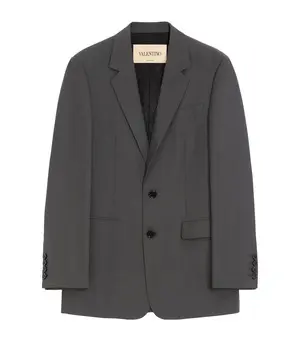 Valentino Garavani Mohair-wool Single-breasted Blazer