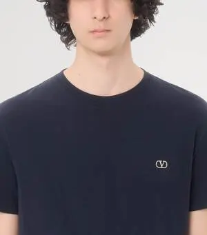 Valentino Garavani Cotton Vlogo T-shirt - Blue