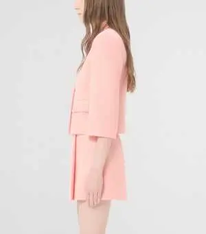 Valentino Garavani Wool Crepe Cropped Blazer