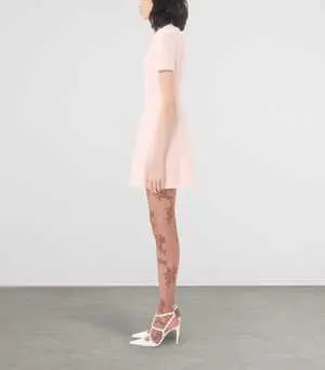 Valentino Garavani Tweed Embellished Mini Dress - Pink