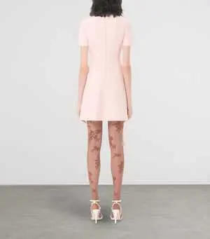 Valentino Garavani Tweed Embellished Mini Dress - Pink