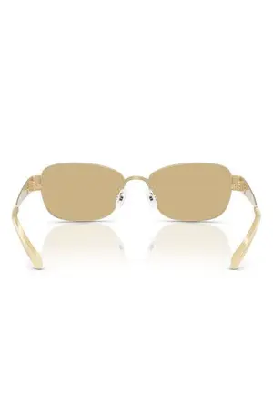 Tory Burch Rectangular Sunglasses - Brushed Light Gold/yellow