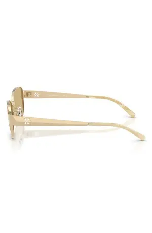 Tory Burch Rectangular Sunglasses - Brushed Light Gold/yellow