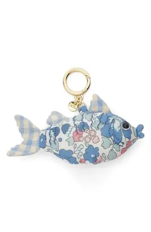 Stoney Clover Lane X Liberty Puffy Fish Bag Charm - Blue Multi