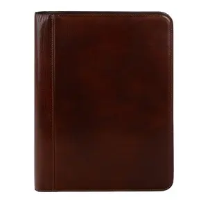 TIME RESISTANCE Leather Documents Folder Organizer Candide - Brown