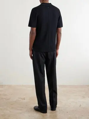 Rag & Bone Harvey Ribbed Cotton-blend Polo Shirt