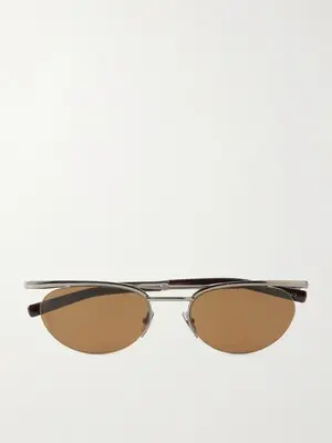Saint Laurent Tone Round-frame Sunglasses - Silver