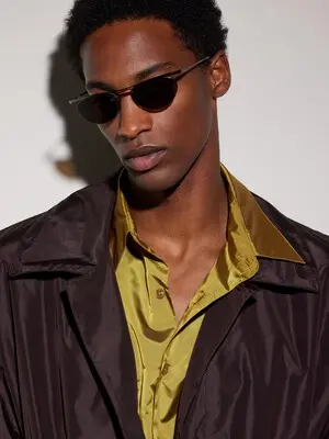 Saint Laurent Tone Round-frame Sunglasses - Silver