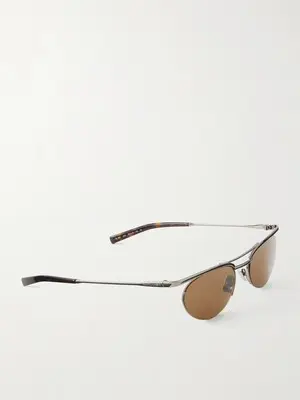 Saint Laurent Tone Round-frame Sunglasses - Silver
