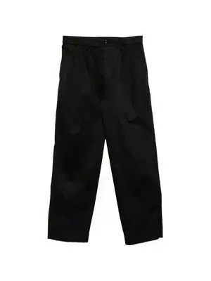 LES HOMMES Pleated Tailored Trousers - Black