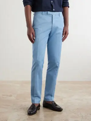 Boglioli Straight-leg Cotton-blend Suit Trousers