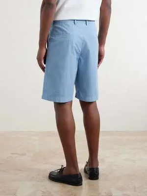 Boglioli Pleated Cotton-blend Shorts