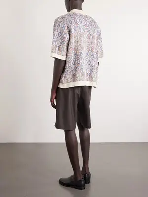 CORRIDOR Jacquard-knitted Cotton Shirt - Neutrals