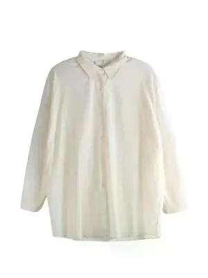 AMOMENTO Semi-sheer Long-sleeve Shirt