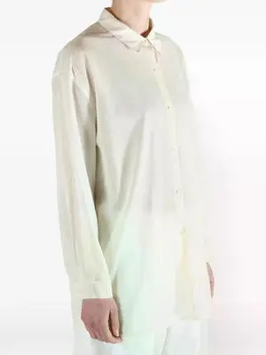 AMOMENTO Semi-sheer Long-sleeve Shirt