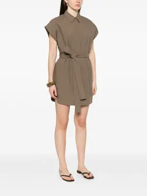Matteau Cotton Mini Dress With Detachable Belt