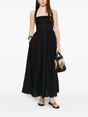 Matteau Sleeveless Square Neck Cotton Midi Dress