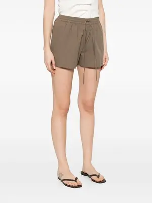 Matteau Cotton Shorts With Drawstring Waistband - Brown
