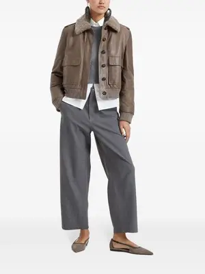 Brunello Cucinelli Cashmere Blend Crewneck Sweater - Grey