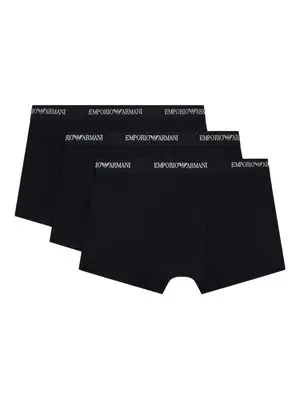Emporio Armani Logo Trunk 3pack - Black