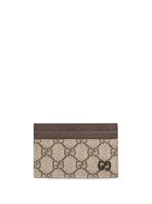Gucci Gg Credit Card Case - Brown