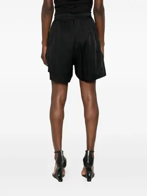 Rick Owens Drawstring Shorts With Ruched Detailing And Side Slits