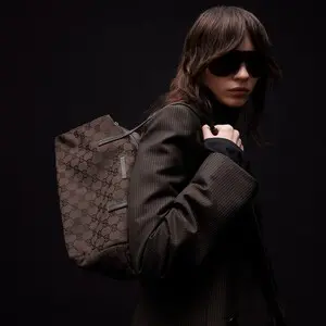 Gucci Melrose Medium Boston Bag Gg Canvas