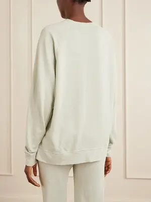 JAMES PERSE Supima Cotton-terry Crewneck Sweatshirt - Green