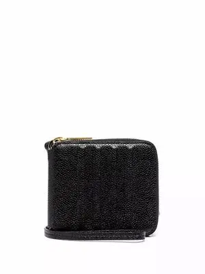 Thom Browne 4-bar Debossed Compact Wallet
