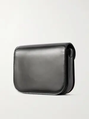 Calvin Klein Tilla Small Leather Shoulder Bag - Black