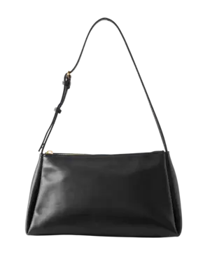 Calvin Klein Aurelis Leather Shoulder Bag - Black