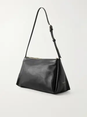Calvin Klein Aurelis Leather Shoulder Bag - Black