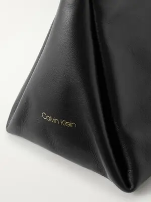 Calvin Klein Aurelis Leather Shoulder Bag - Black