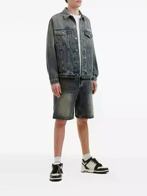 Off-White Arrows-print Denim Jacket - Blue