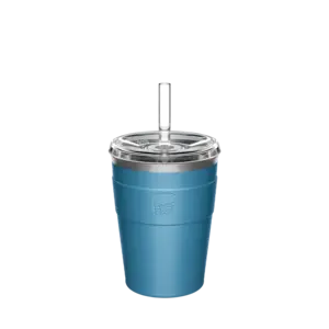 KEEPCUP Cold Cup Thermal With Straw Lid 12oz/340ml Stainless Steel Reusable Coffee Cup Kingfisher - Blue