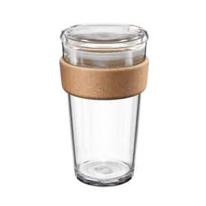 KEEPCUP Neutrals Brew Cork Quicksip 16oz/454ml Reusable Glass Coffee Cup - Brown