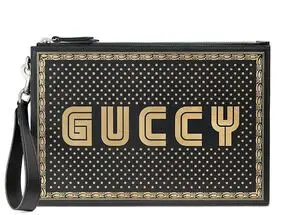 Gucci Guccy Pouch - Black/gold