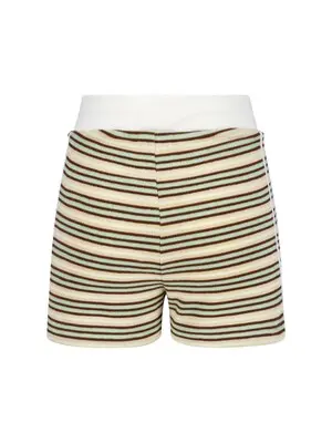 Adidas Summer Glow" Striped Cotton Terry Sweatshorts - Multi