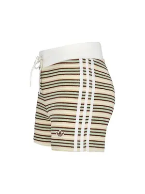 Adidas Summer Glow" Striped Cotton Terry Sweatshorts - Multi