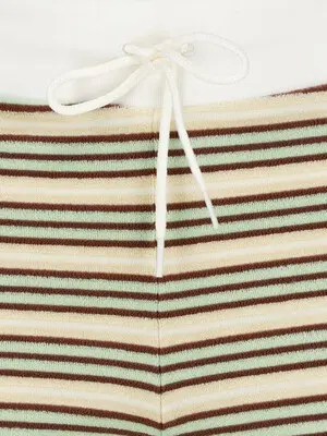 Adidas Summer Glow" Striped Cotton Terry Sweatshorts - Multi