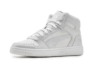 PUMA Rebound Layup Mid Top Lace Up Sneakers - Silver