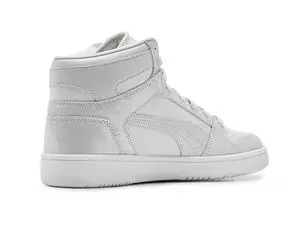 PUMA Rebound Layup Mid Top Lace Up Sneakers - Silver