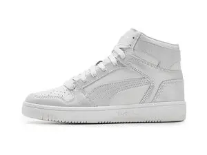 PUMA Rebound Layup Mid Top Lace Up Sneakers - Silver