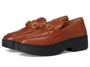 Fitflop F-luma Chunky-snaffle Leather Demi-wedge Loafers - Tan