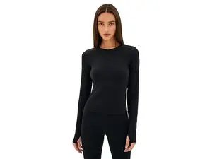 Splits59 Airweight Lite Long Sleeve Waist Length Top - Black